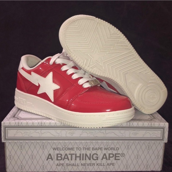 Bape | Shoes | Bapesta Low M2 Red | Poshmark